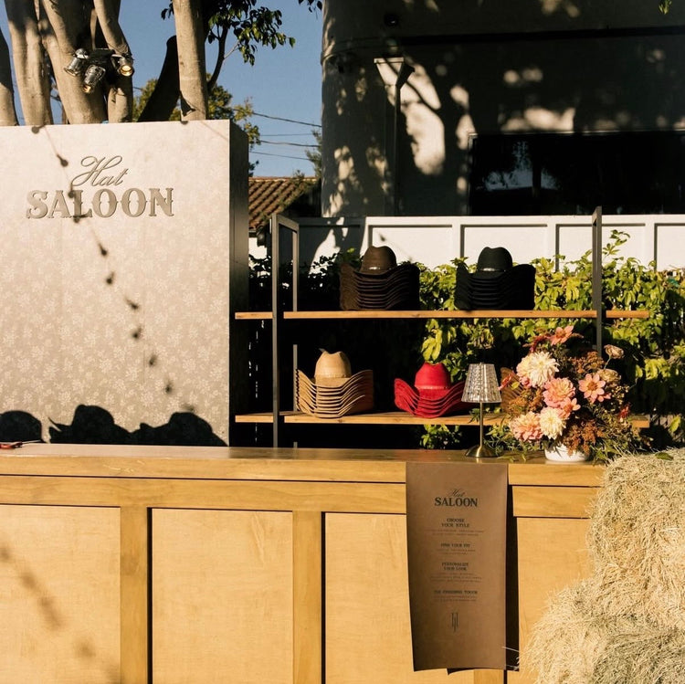 Custom Cowboy Hat Bar for events, private parties, weddings, festivals ...